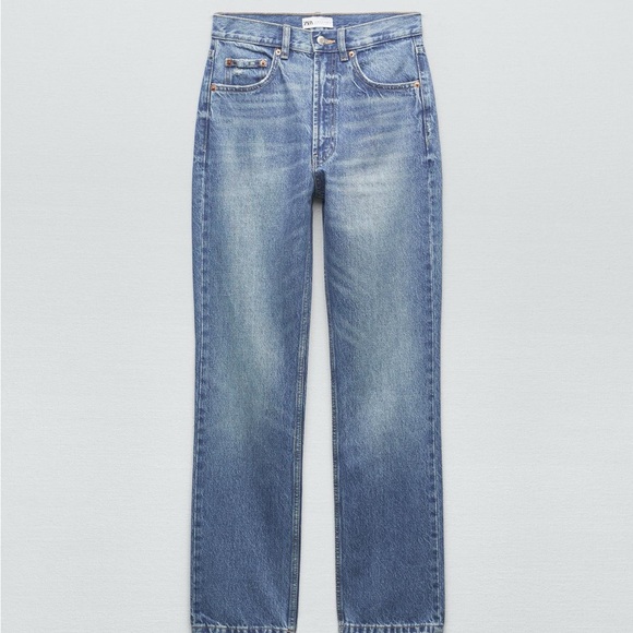 Zara | Jeans | Zara Light Blue Straight Jeans | Poshmark
